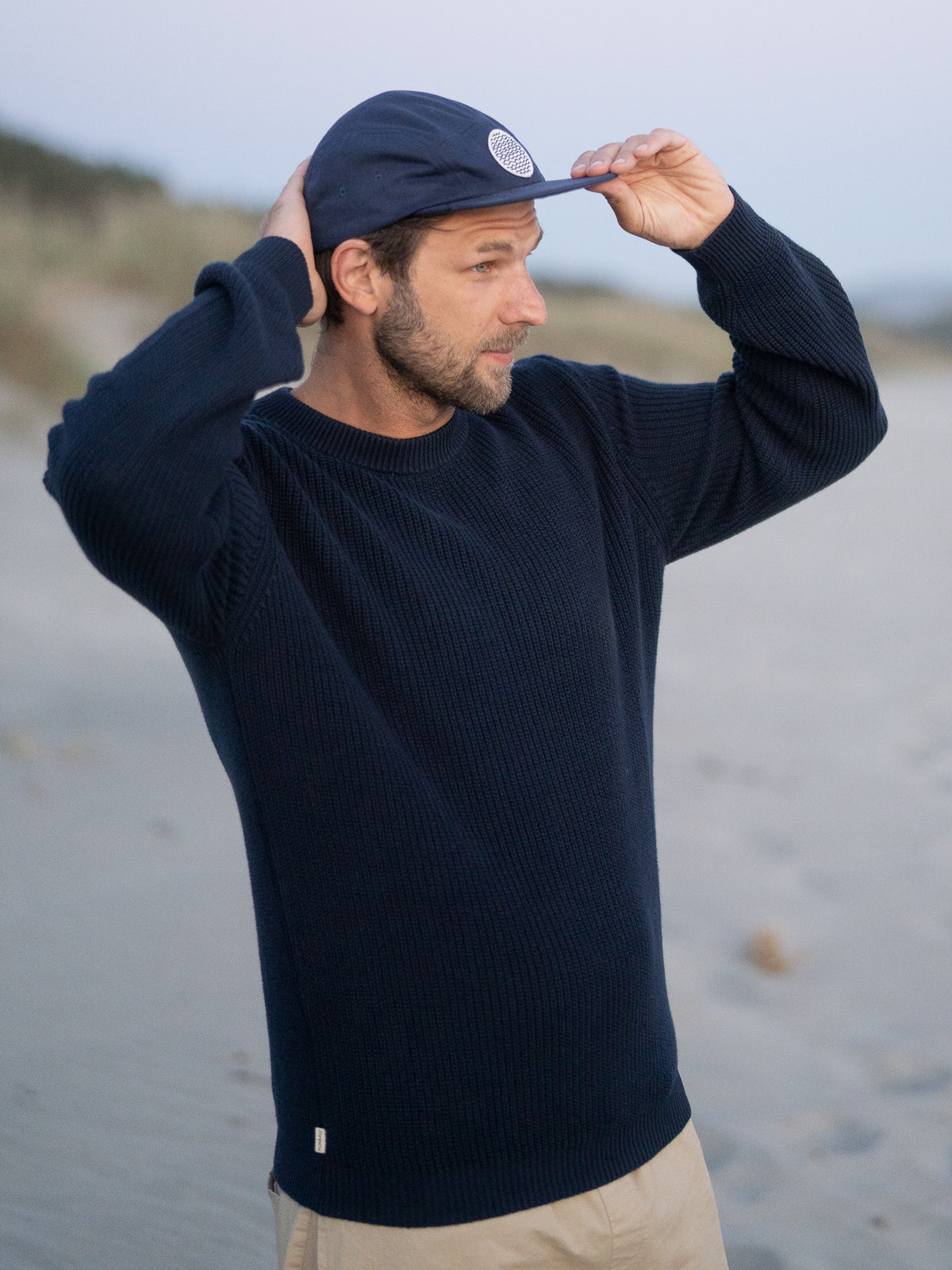 Made in Italy 🇮🇹 Unser hochwertiger Männer Strickpullover in Navy!